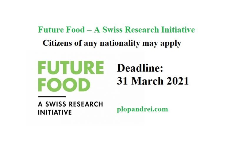 Call for Applications/ Future Food – A Swiss Research Initiative | Plop ...